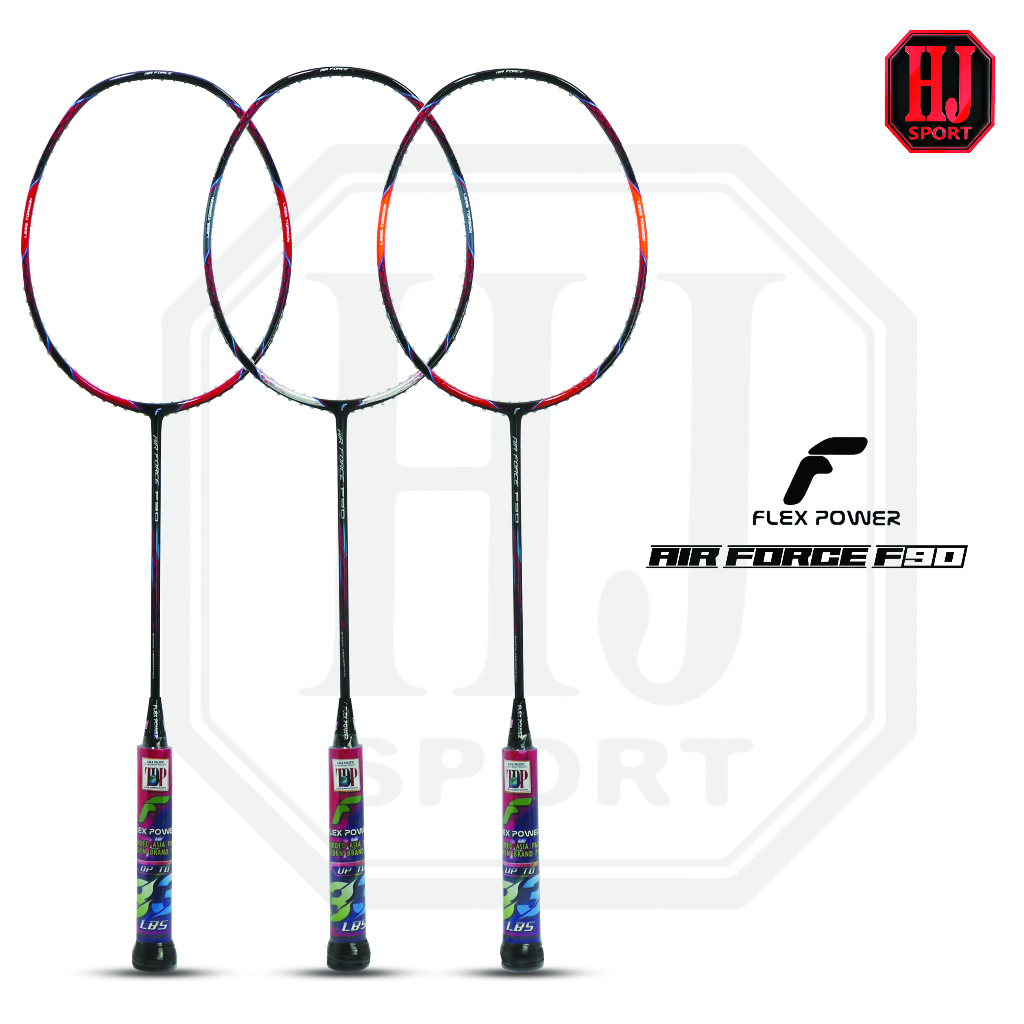 Jual Raket Badminton Flex Power Air Force F90 Original Bonus Tas ...