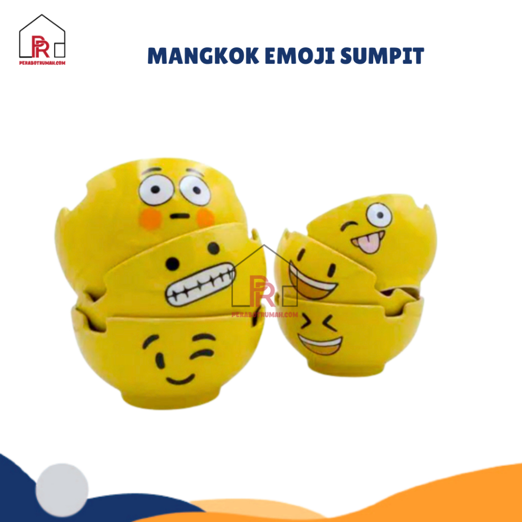 Jual Mangkok Dengan Tempat Sumpit Rest Emoji Lucu / Mangkuk Jepang ...