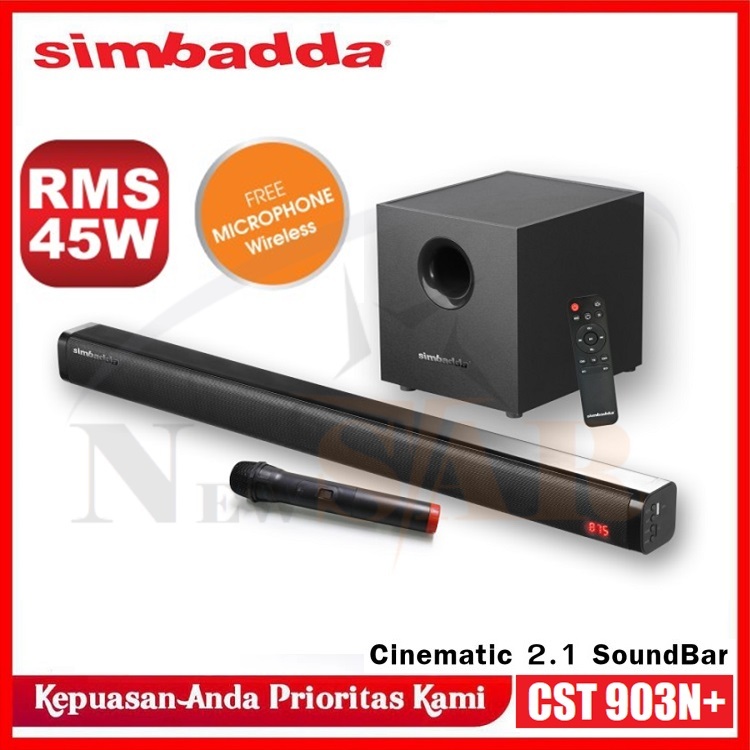 Jual SIMBADDA CST 903N+ - Soundbar Speaker 903 N+ Karaoke Bluetooth Bass Subwoofer | Shopee ...