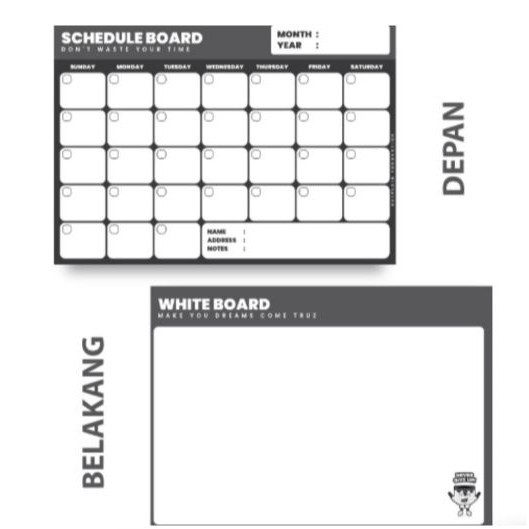 Jual Schedule Board Papan Jadwal Kertas/ Schedule Board / Schedule ...