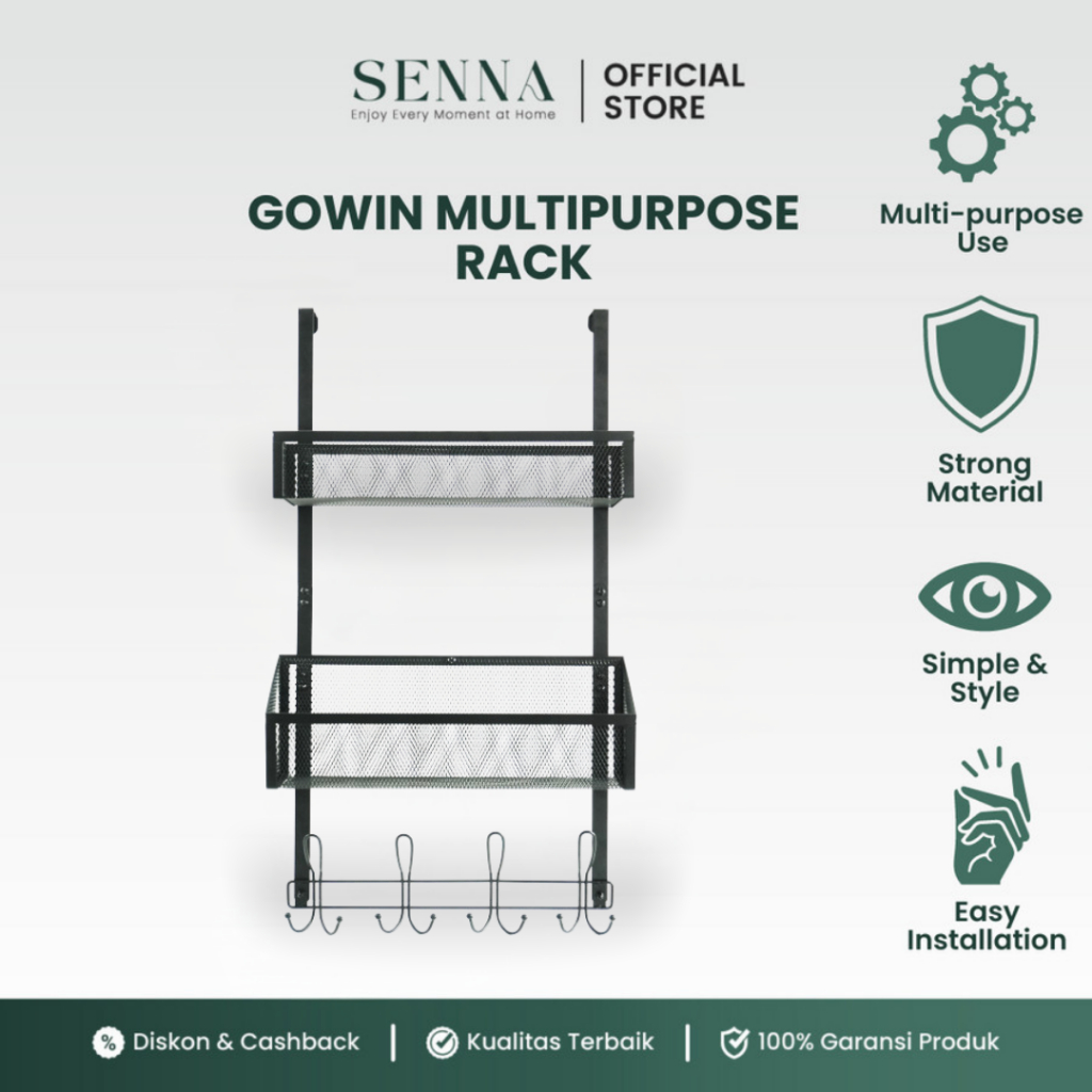 Jual SENNA Rak Gantung Serbaguna Rak 2 Susun GOWIN Storage Gantungan ...