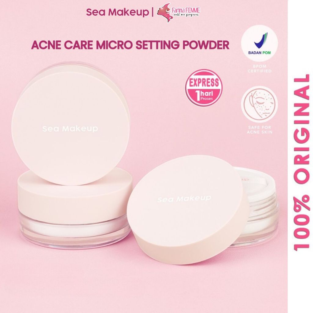 Jual FEMME || Sea Makeup Acne Care Micro Translucent Setting Powder ...