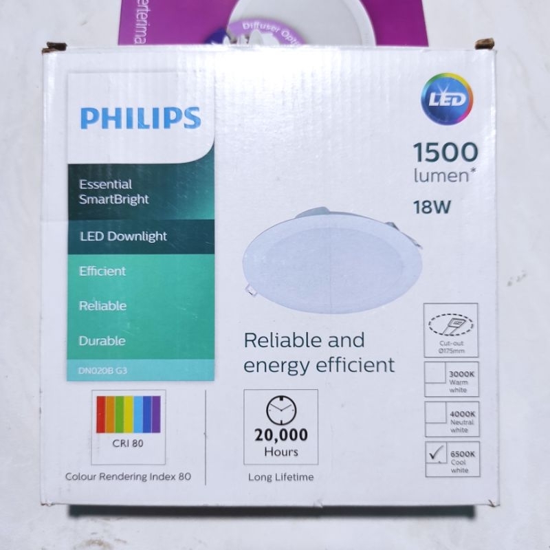 Jual Philips Essential SmartBright LED Downlight 18 Watt - OFF/MATI ...