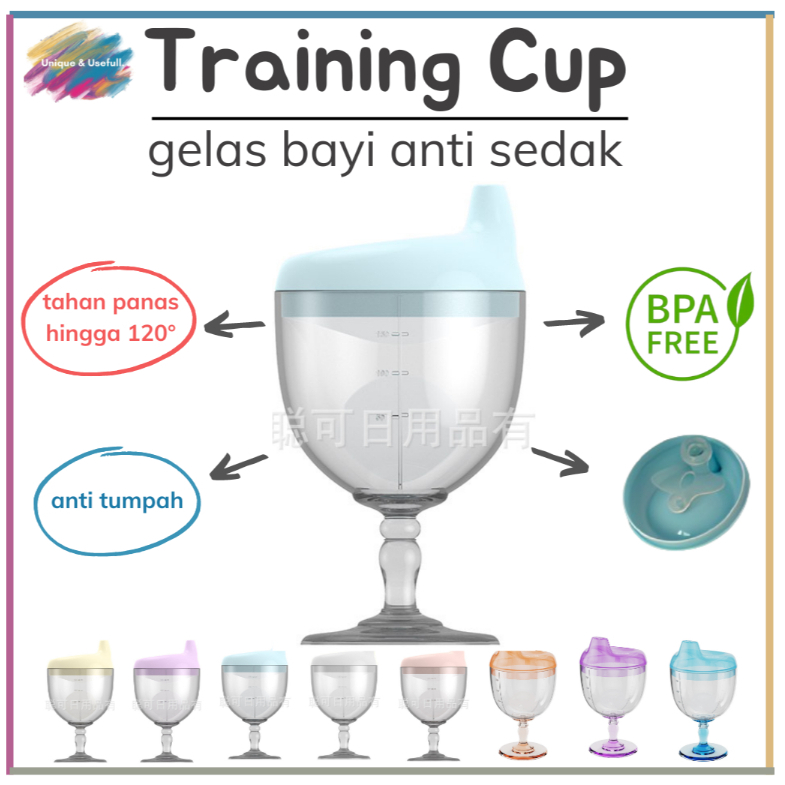 Jual training cup bayi gelas susu anak anti tumpah gelas minum bayi ...