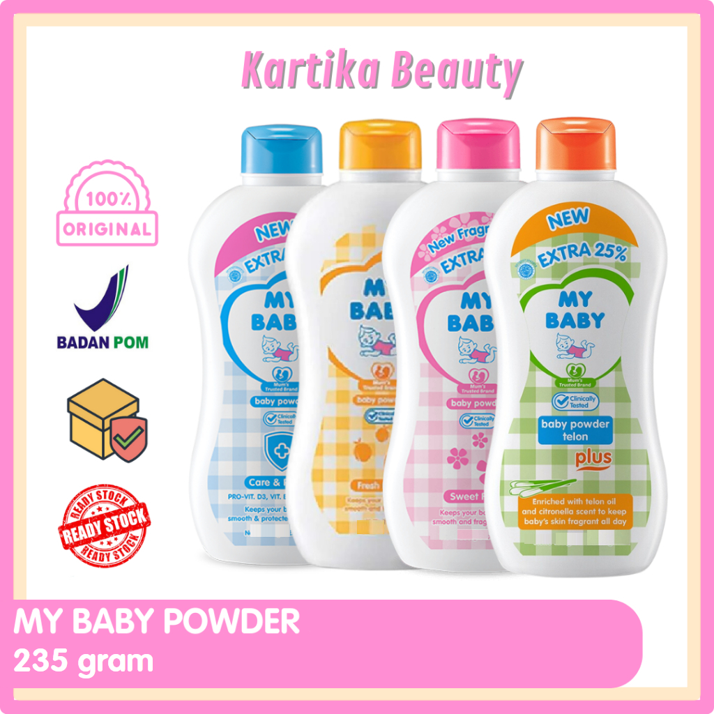 Jual MY BABY POWDER 225 GRAM EXTRA 56 GRAM BEDAK TABUR UNTUK BAYI BOTOL ...