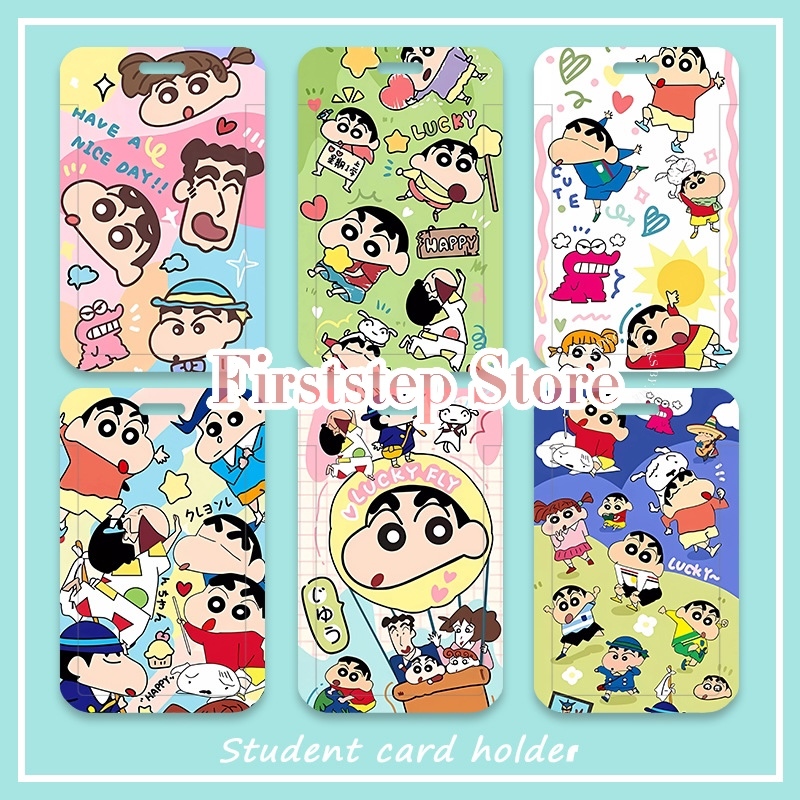 Jual FIRSTSTEP - Crayon Sinchan Cartoon ID Card Holder / Name Tag ...