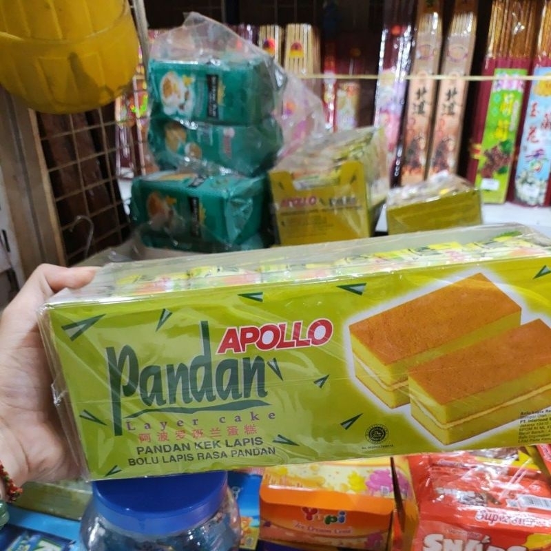 Jual Bolu apollo, roti apollo. apollo pandan 1ktk isi 24 pcs exp 12/ ...