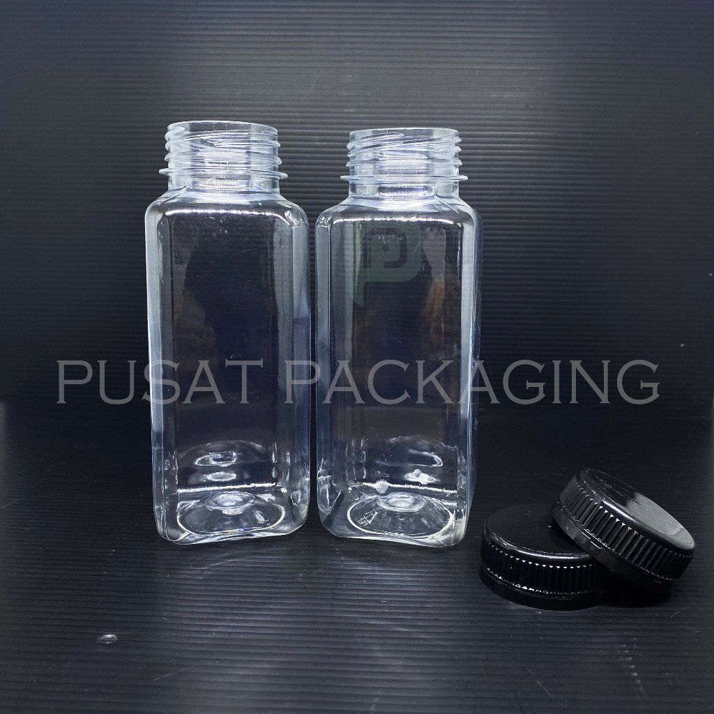 Jual Botol Kick Square 250 ml / Botol Kale Kotak 250ml / Botol Plastik ...