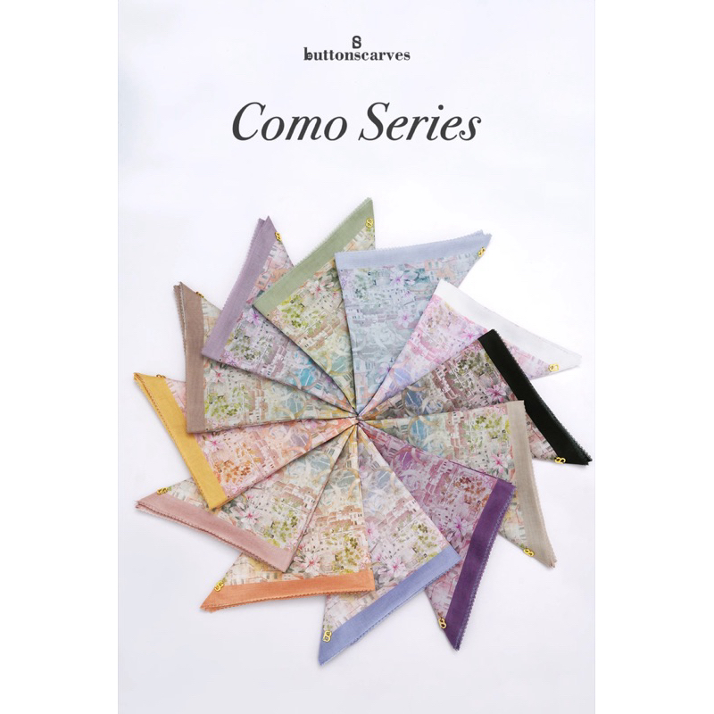 Jual Como Series Espresso Pistachio Yacht Canoe Pizza Lake Voal Buttonscarves Store Bslady Bs ...