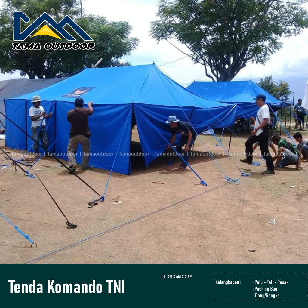 Jual Tenda Komando Perkemahan Camping Darurat Pengungsi Uk. 4M x 6M ...