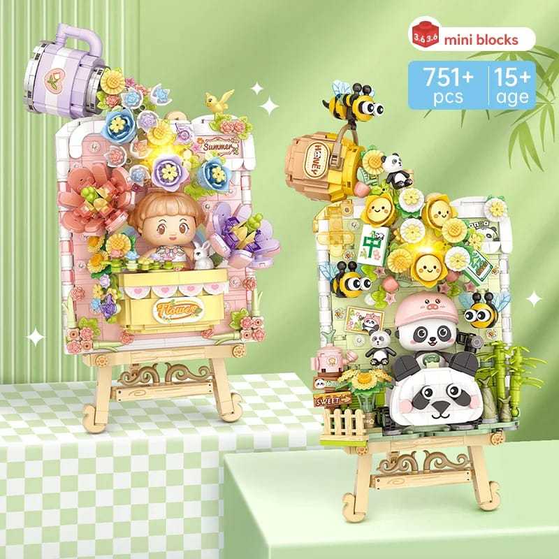 Jual LOZ Mini Blocks Painting Mini Building Blocks Panda Secret Summer ...