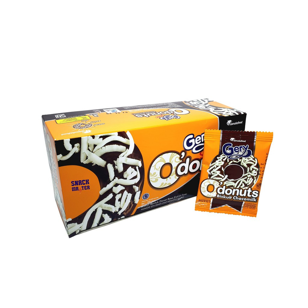Jual Gery O'Donuts Biskuit Chocomilk Isi 24 Sachet Snack Rasa Coklat ...