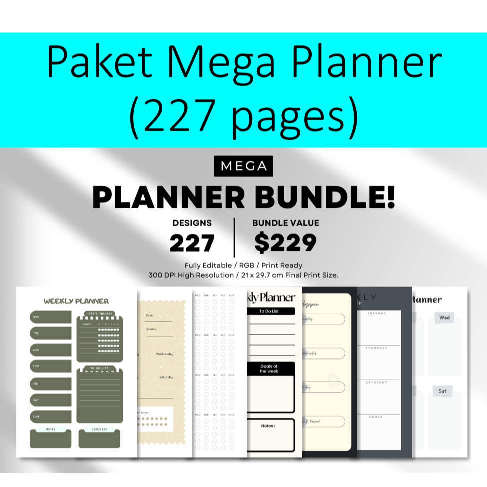 Jual Paket Mega Planner (227 pages) | Shopee Indonesia
