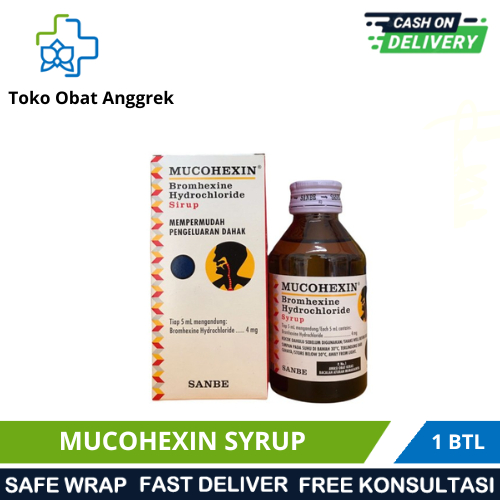 Jual MUCOHEXIN SIRUP/120ML/OBAT BATUK BERDAHAK/MELEGAKAN TENGGOROKAN ...
