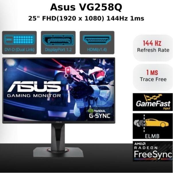 Jual MONITOR LED GAMING ASUS VG258 | Shopee Indonesia