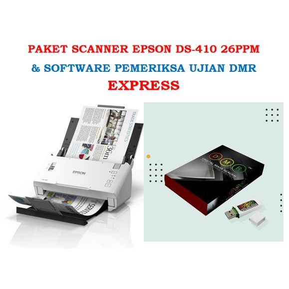 Jual Alat Koreksi Ujian Scanner Epson DS-410 (Scanner+Software LJK DMR ...