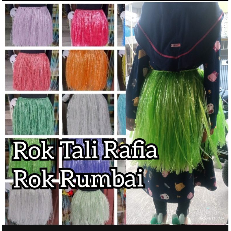 Jual Rok Tali Rafia Rok Rumbai Rok Tari Hand Made Anak dan Dewasa ...