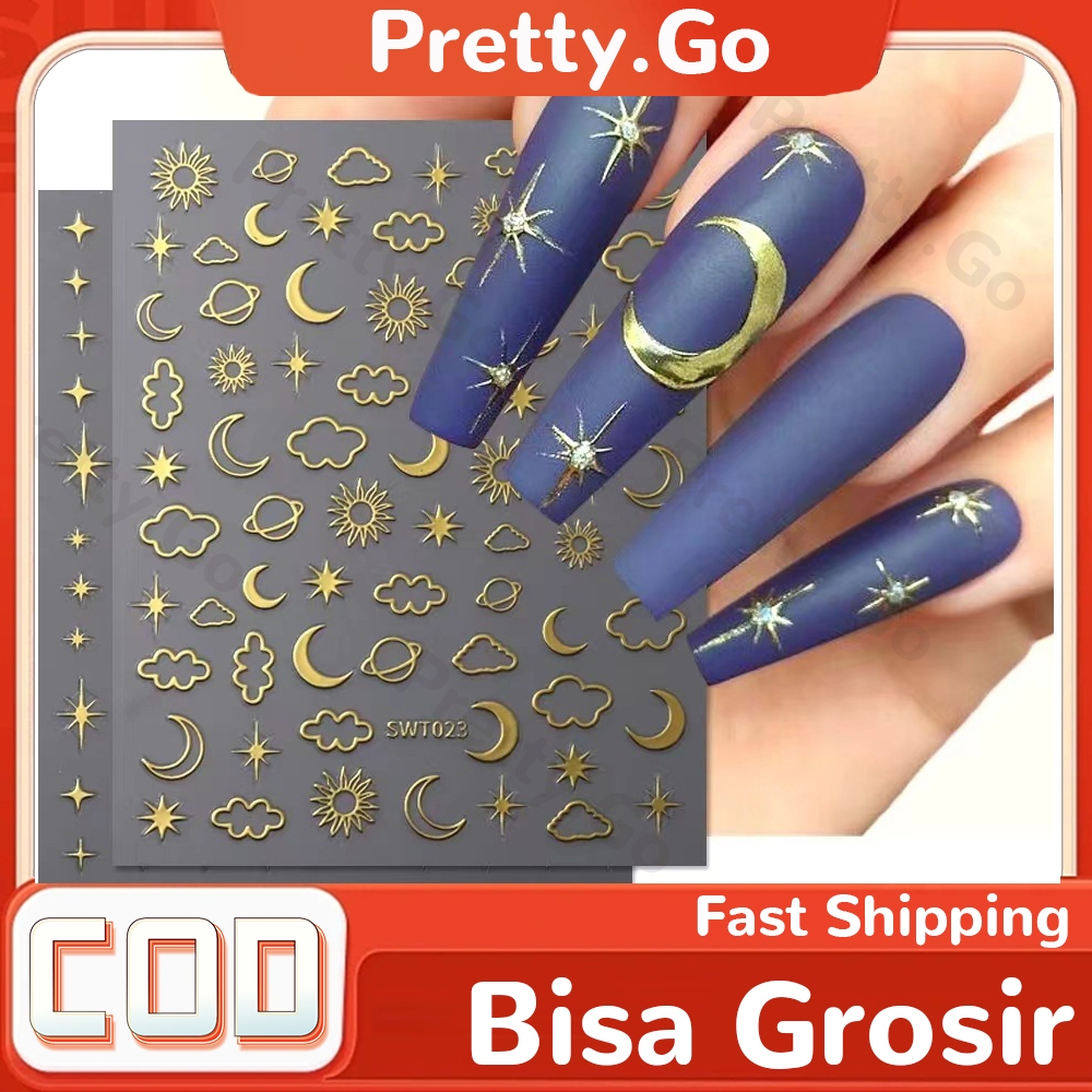 Jual Stiker Kuku Bintang Sparkle Stiker Kuku Nail Art Anak Dewasa ...