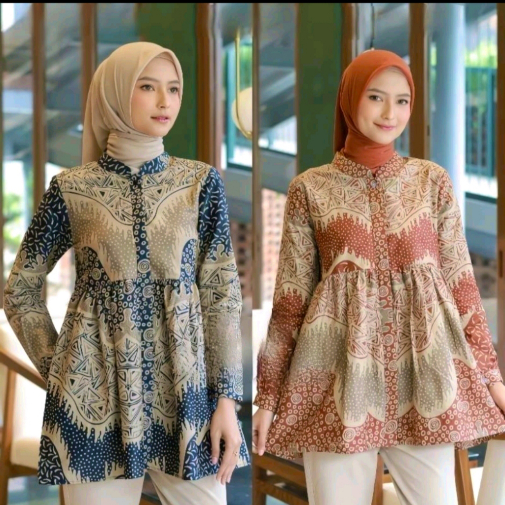 Jual ATASAN BATIK KERJA WANITA MODERN DAN KEKINIAN ATASAN BATIK LYODRA LENGAN KANCING | Shopee ...