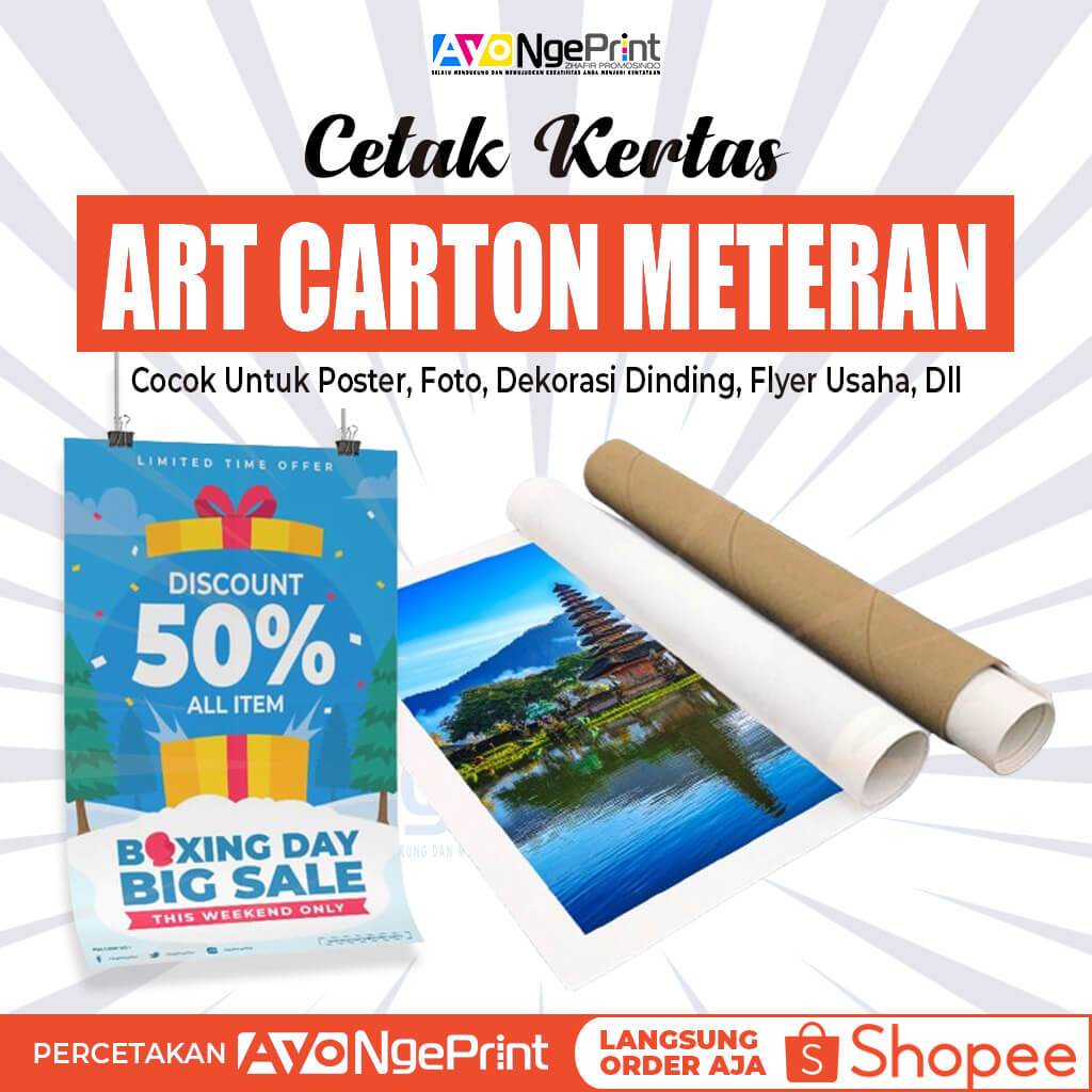 Jual Cetak Art Carton 230gr Meteran | Print Poster Karton Custom Ukuran ...