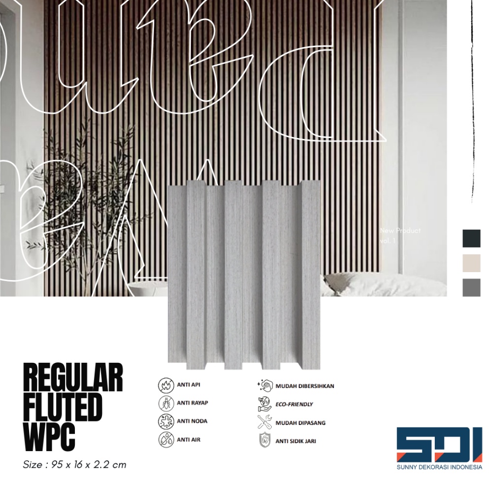 Jual Bagus Dipakai Wall panel WPC ukuran 95 cm Aesthetic Wallpanel 3 D ...