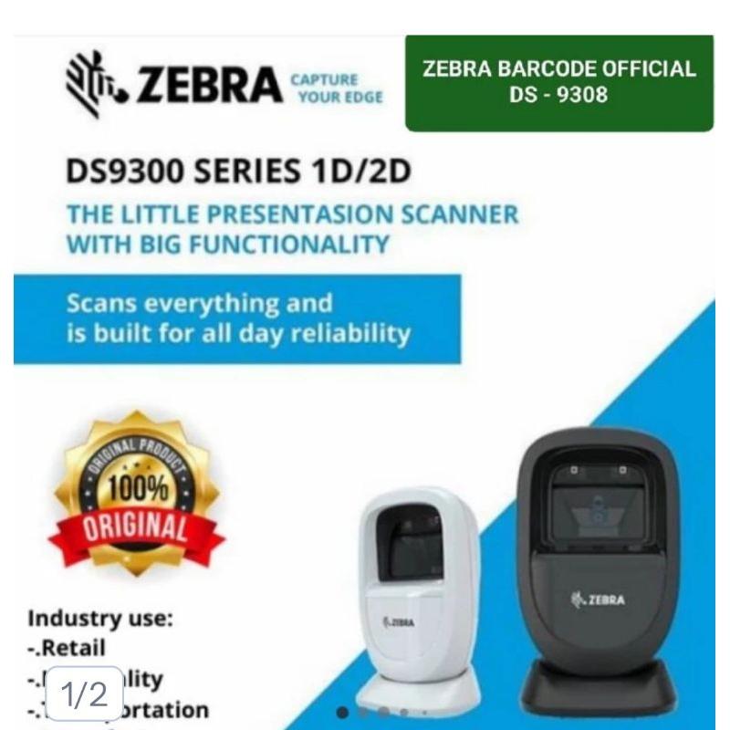 Jual ZEBRA DS9308 ( BARCODE SCANNER 2D ) Omni Direction GARANSI RESMI 3 ...