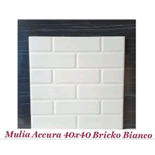 Jual Keramik 40x40 Mulia Bricko bianco (motif batu alam susun bata ...