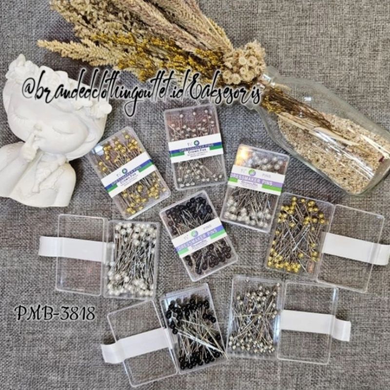 Jual JARUM PENTUL STAINLESS SILVER GOLD PREMIUM 4CM / JARUM PENTOL ...