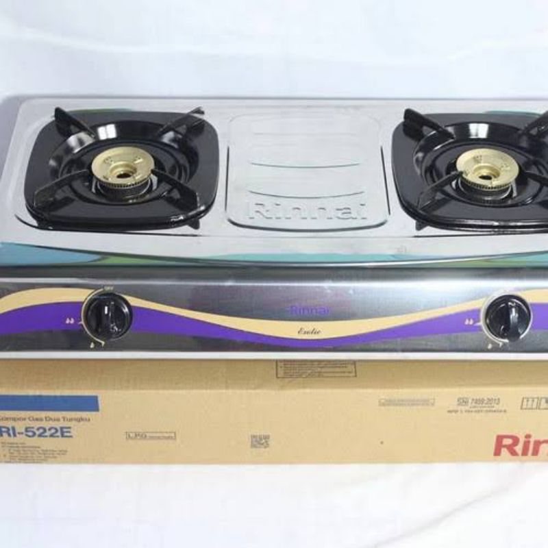 Jual Kompor gas 2 tungku Rinnai RI-522A RI-522E RI-522C FREE PACKING ...