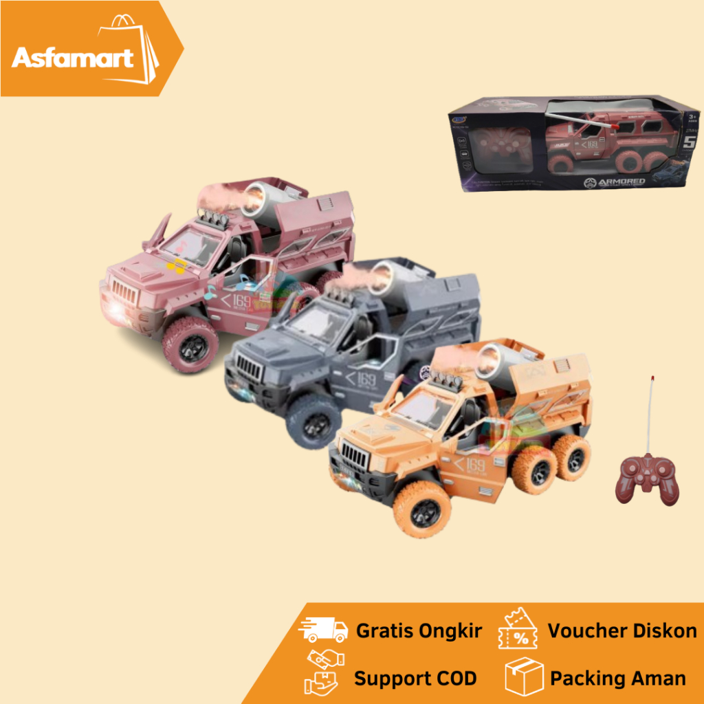 Jual Mainan Anak Mobil RC Remote Control Kendaraan Semprot Armored ...