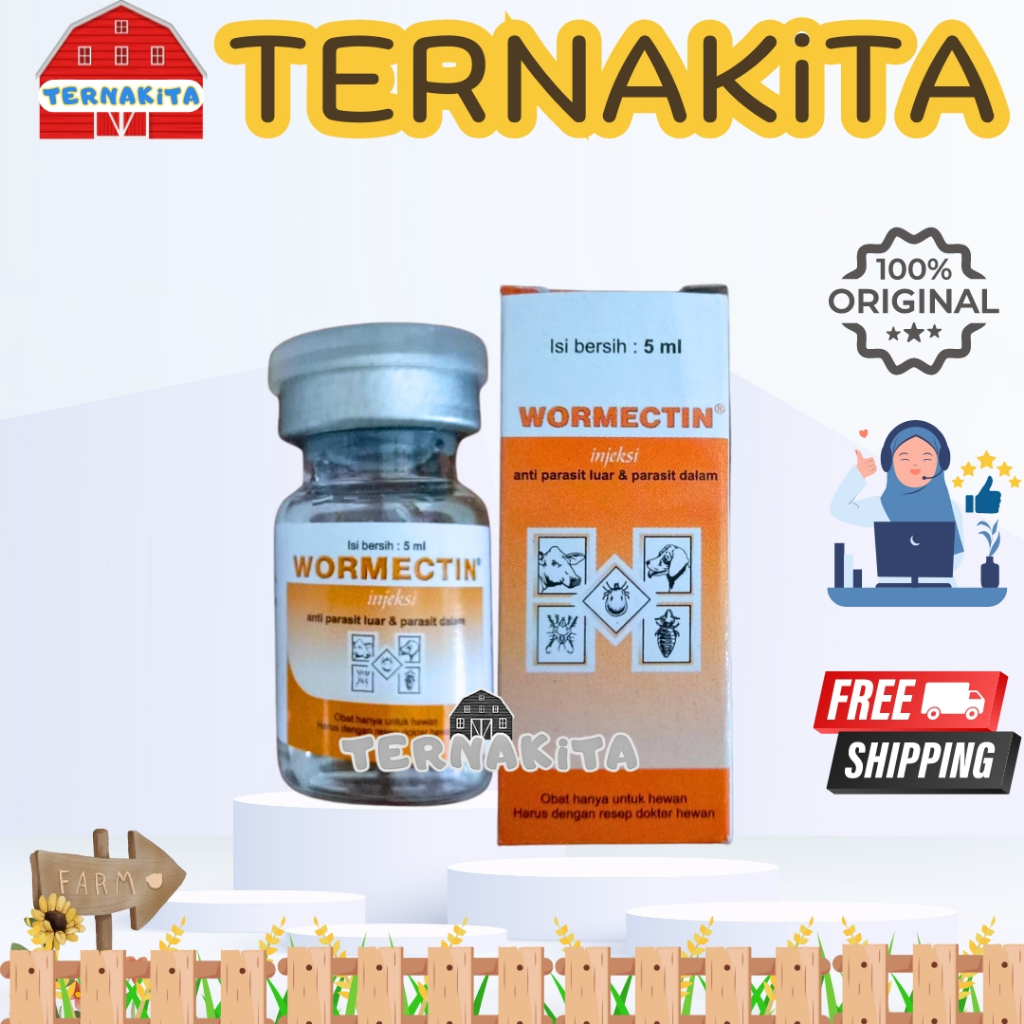 Jual WORMECTIN 5 ml - Obat Anti Parasit Luar Dalam Scabies Gudik Cacing ...