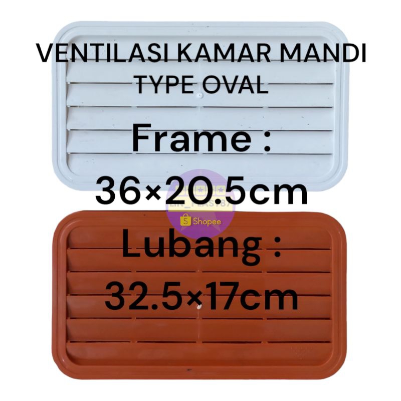 Jual JALUSI OVAL PVC PLASTIK | VENTILASI UDARA PINTU KAMAR MANDI ...