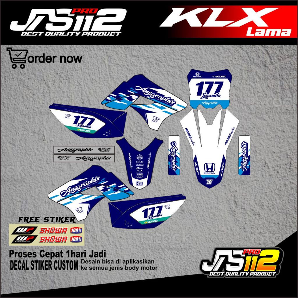 Jual Decal Klx S Klx L Klx Lama Klx Old Stiker Motor Klx 150 S Semi ...