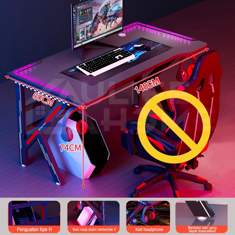 Jual Meja Gaming Karbon Meja Komputer Minimalls Meja Kantor Meja Kerja ...