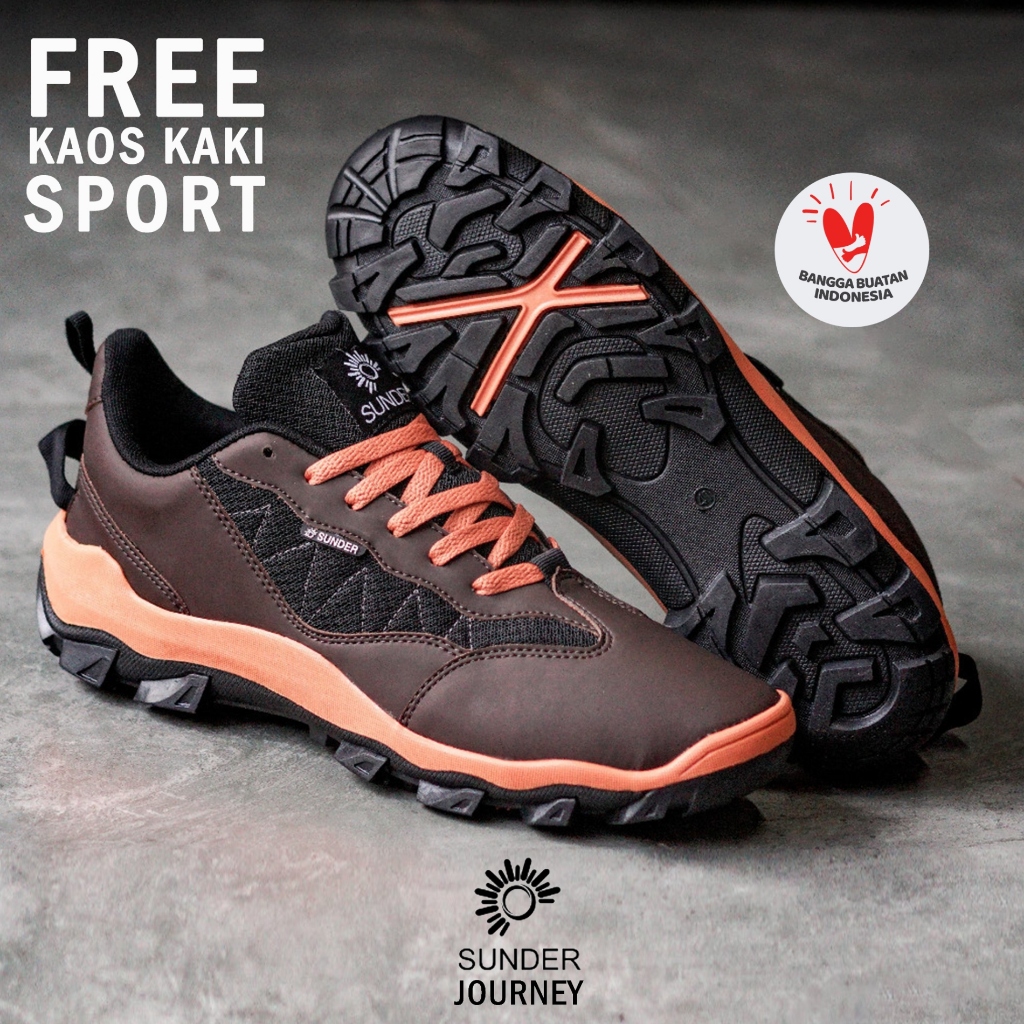 Jual Sepatu Gunung Sunder Journey Original Warna Coklat Orange Sepatu ...