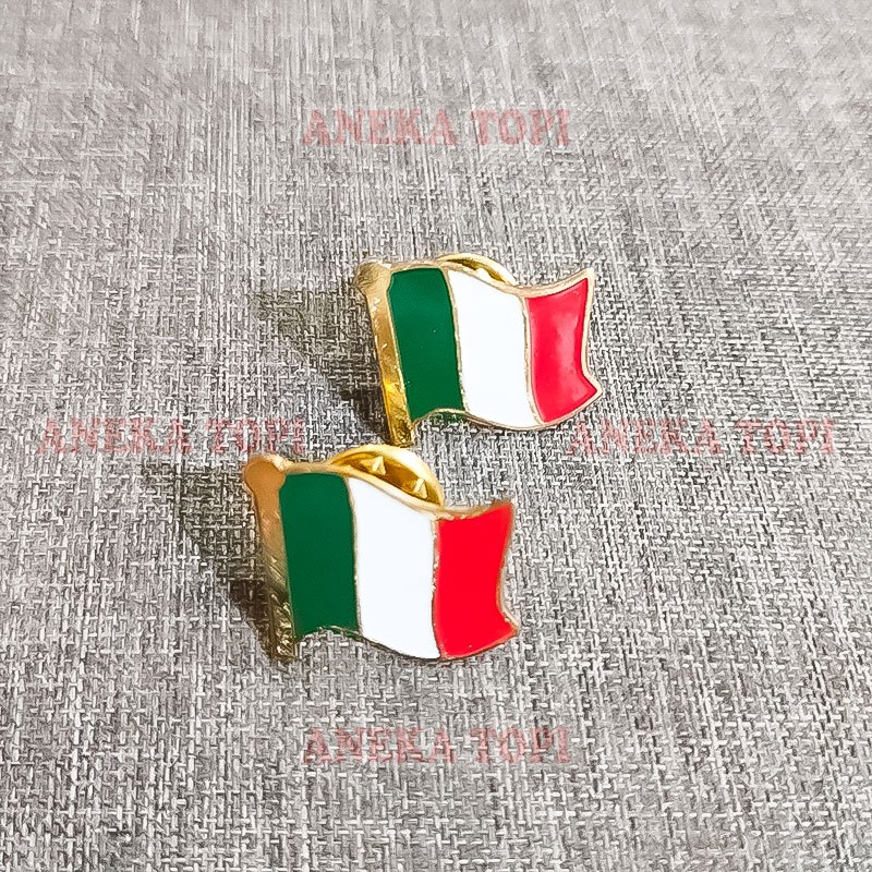 Jual Pin Flag Negara Italia Pin Bendera Negara Italia Flag Pin Italia ...