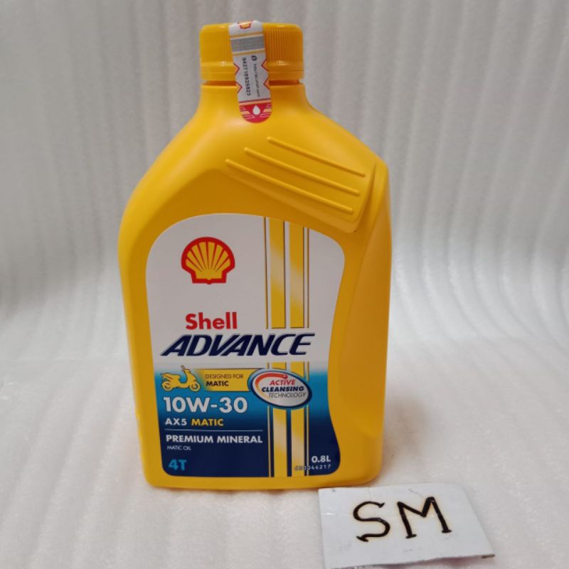 Jual oli pelumas mesin motor 800 ml Shell matic AX5 10W-30 asli ...