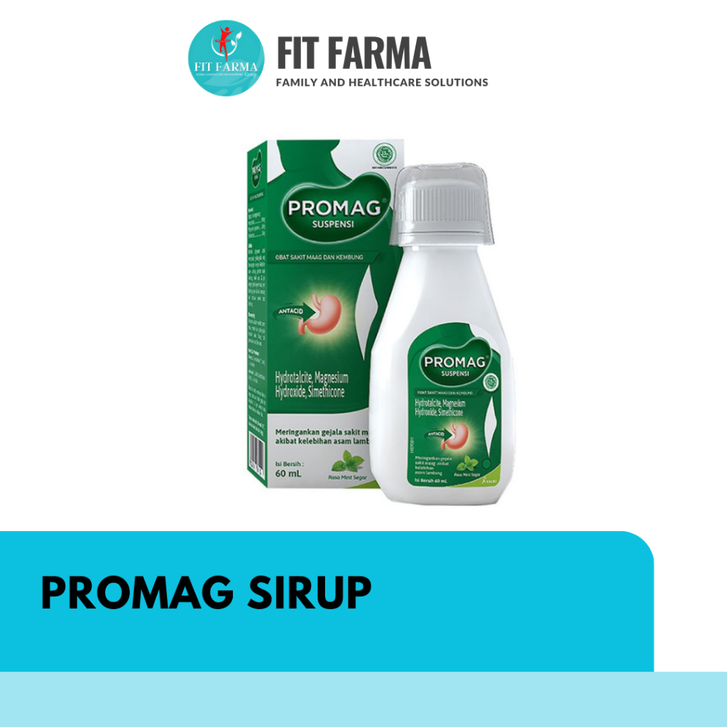 Jual Promag Cair (Sirup Suspensi) Obat Maag dan Kembung kemasan Botol ...