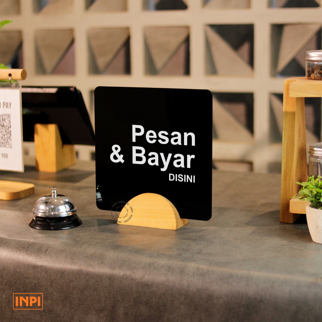 Jual Sign Pesan Dan Bayar Disini Tatakan Kayu Akrilik Persegi - INPI ...