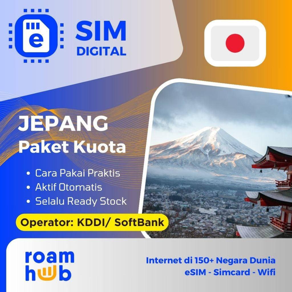 Jual eSIM Jepang SIM Digital Paket Kuota Aktif Otomatis | Shopee Indonesia