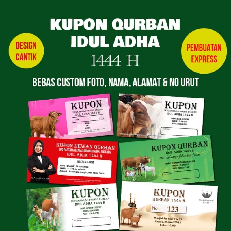 Jual CETAK KUPON DAGING QURBAN - FREE DESAIN | Shopee Indonesia