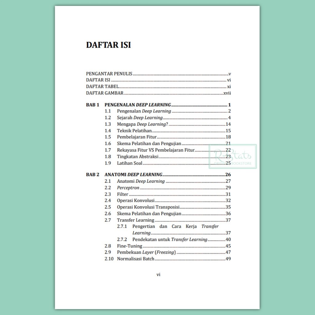 Jual Buku Deep Learning Teori Contoh Perhitungan dan Implementasi ...