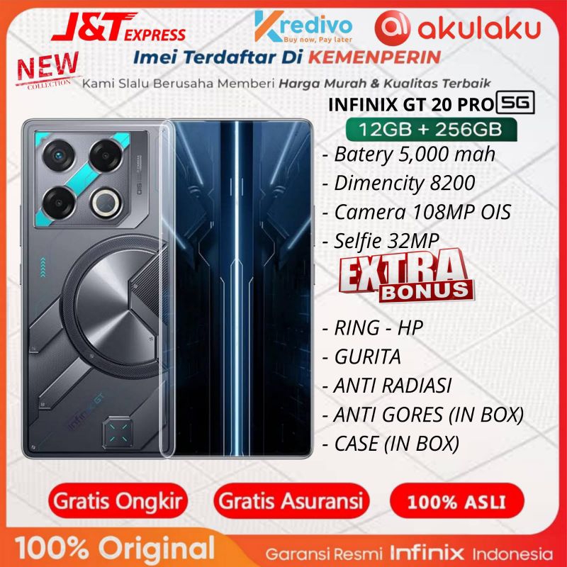 Jual INFINIX GT 20 PRO 5G NFC Ram 12GB MEMORY 256GB 12/256GB /12GB +12GB | *24GB Garansi Resmi ...