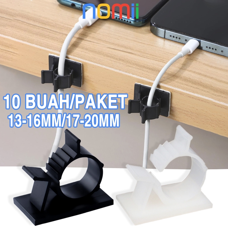 Jual 10 Buah Klip Penjepit Pengikat Kabel Klem Kabel Tempel Tembok Clip ...