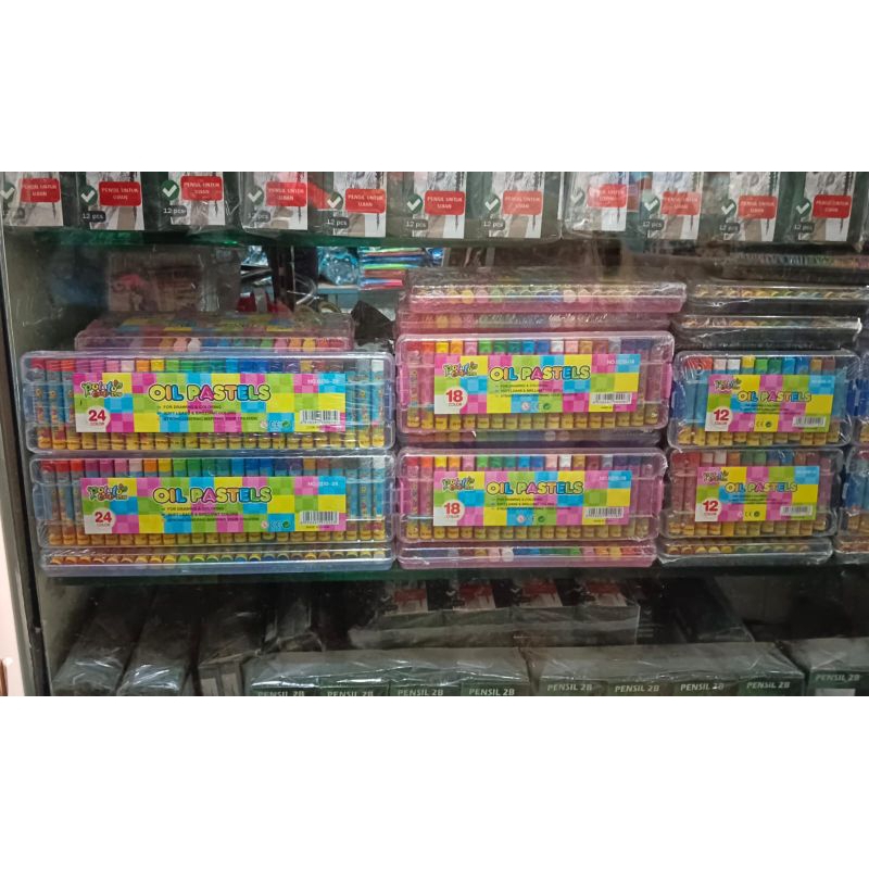 Jual Crayon Mewarnai Anak-anak / Oil Pastels Drawing & Coloring Soft ...