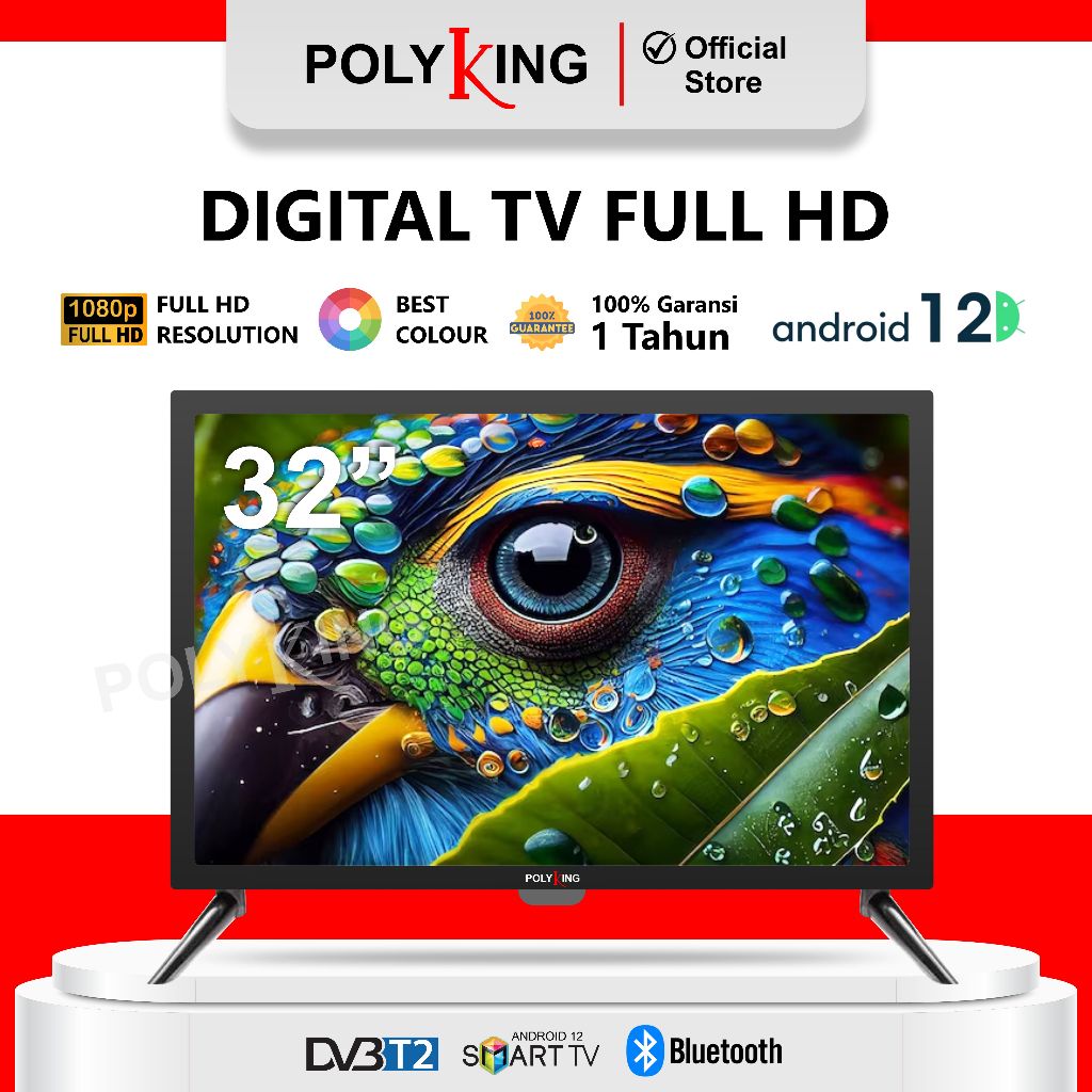 Jual FREE BRACKET!! POLYKING SMART TV OS ANDROID TV 32 INCH FRAMELESS | Garansi Resmi ( 1 YEAR ...