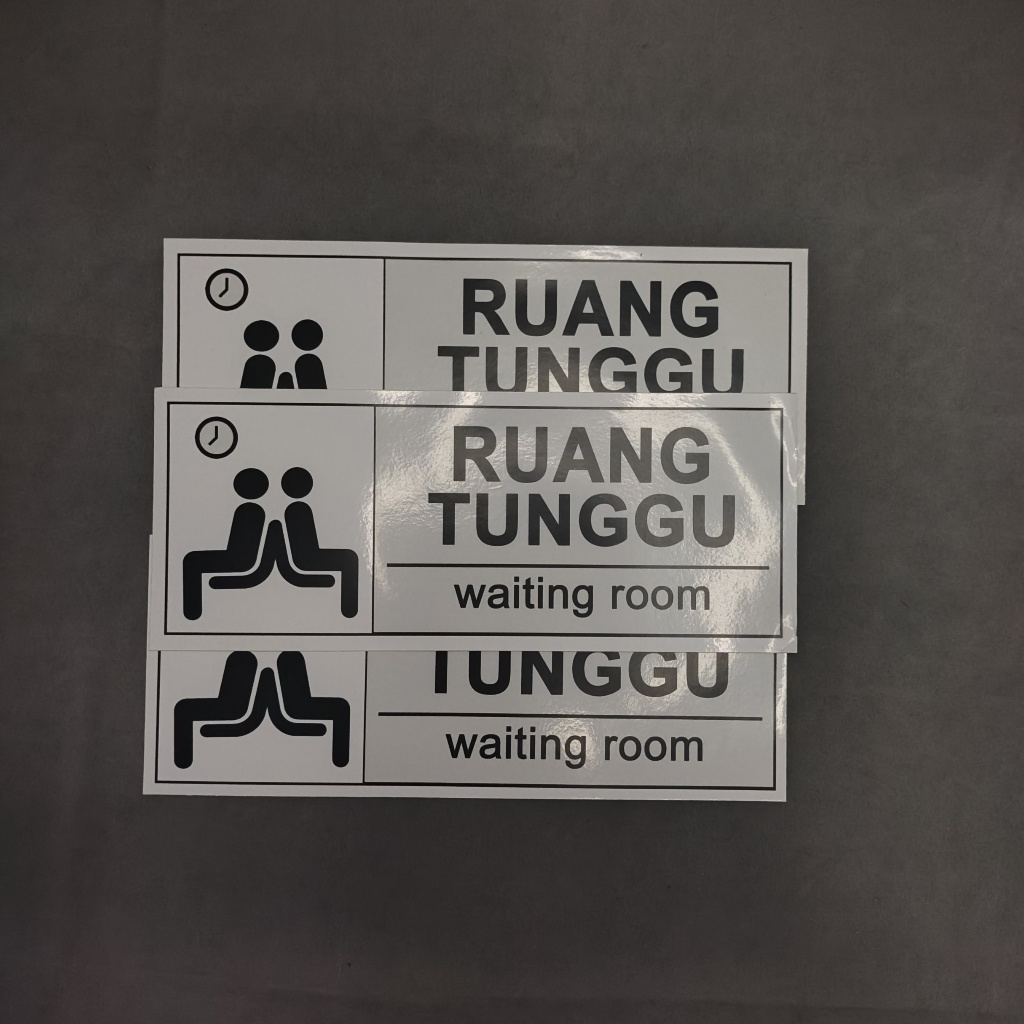 Jual STIKER TANDA LABEL RUANG TUNGGU / WAITING ROOM | Shopee Indonesia