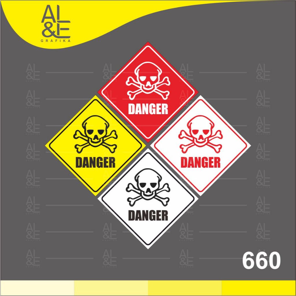 Jual 660 - Stiker Rambu Lalu Lintas, Danger Rawan Kecelakaan,Sticker ...