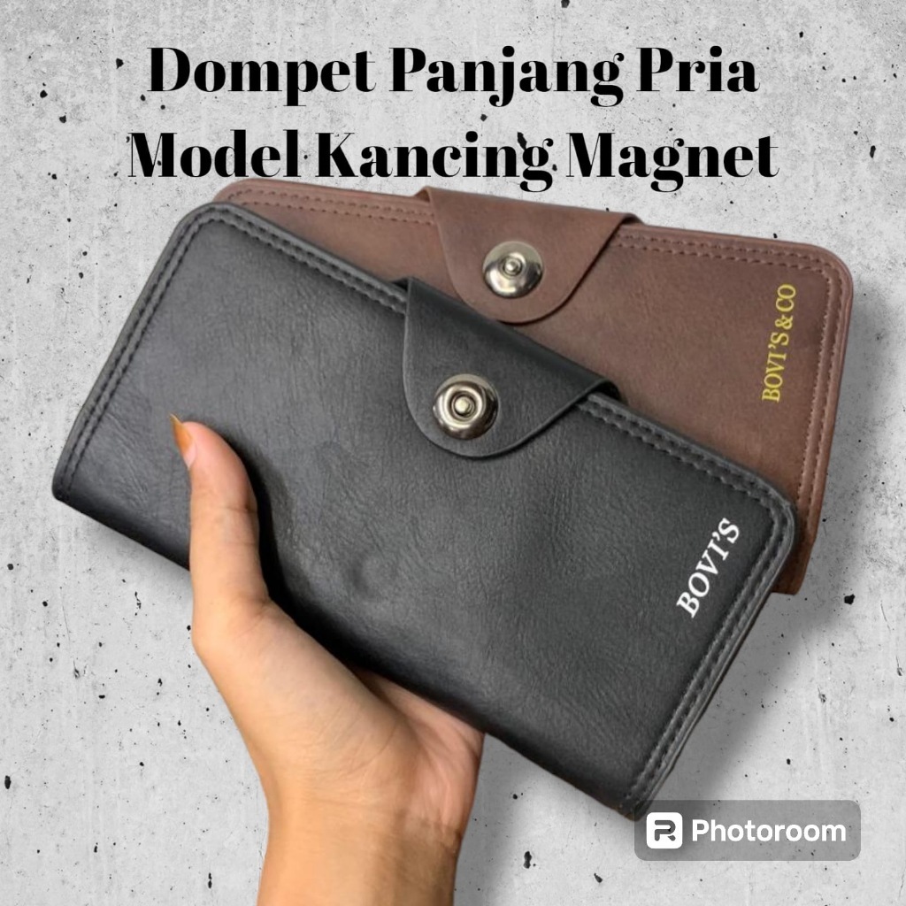 Jual Dompet Pria Panjang Model Kancing Magnet Terbaru Keren Anak Muda ...