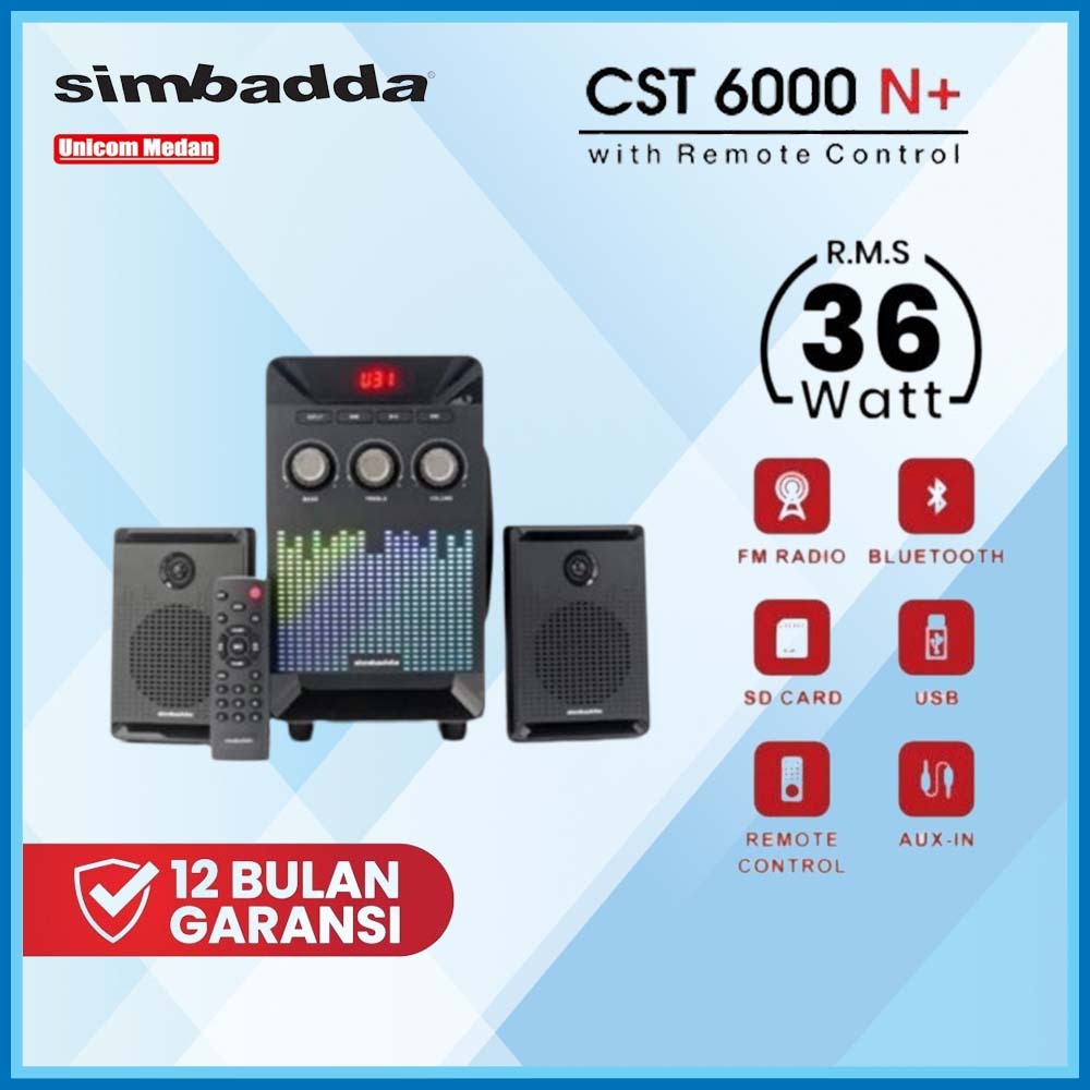 Jual Speaker Bluetooth simbadda CST 6000N+ Subwoofer Bass | Shopee ...